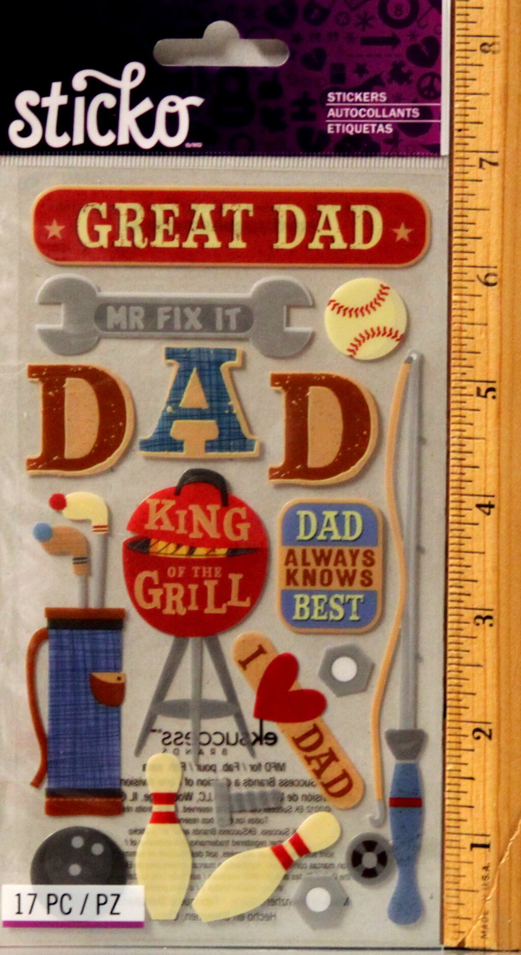 Sticko Great Dad Stickers | Michaels