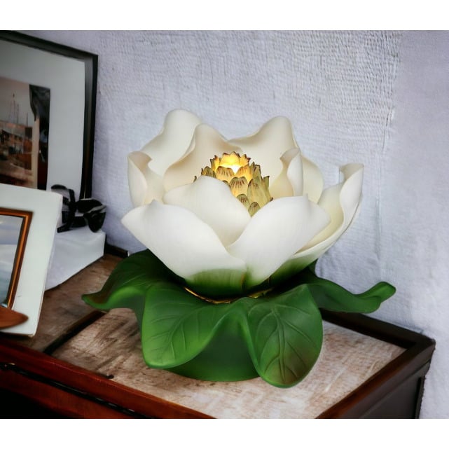 Ceramic Magnolia Flower Nightlight Home Décor Interior Lamp Gift Idea ...