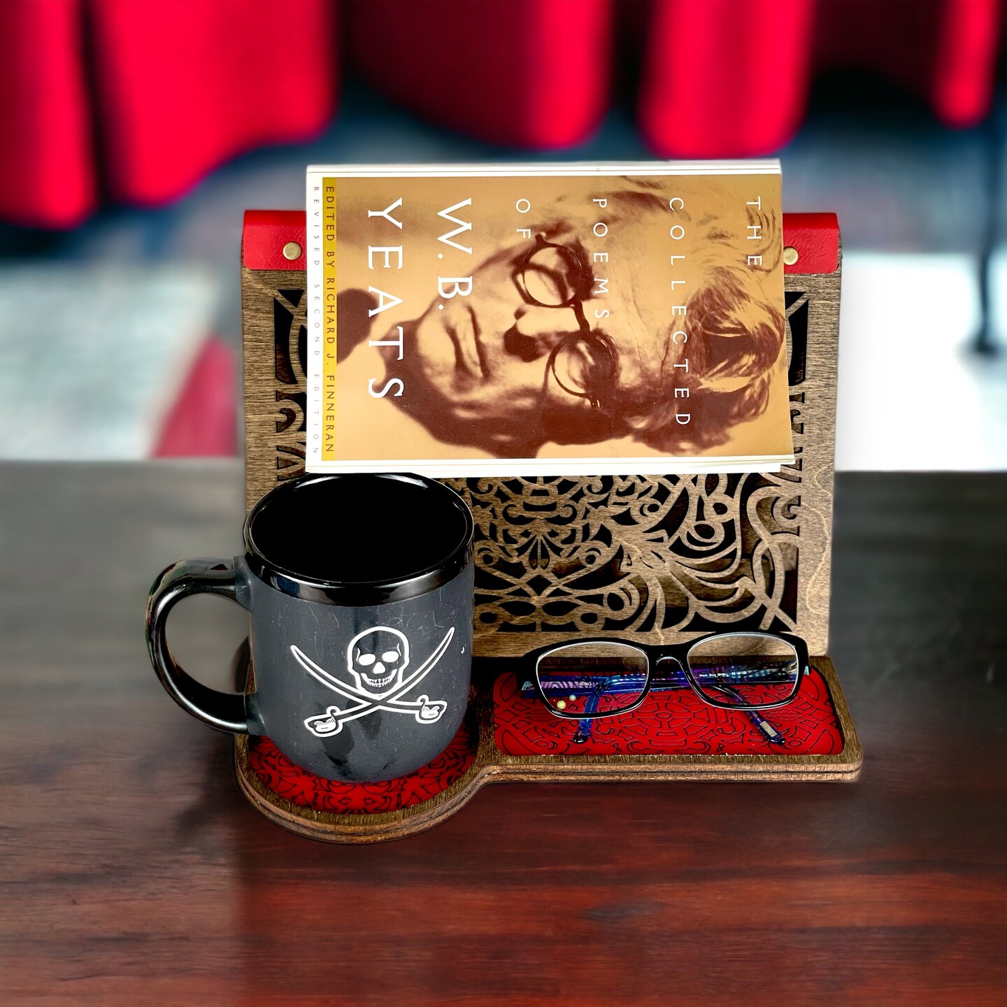 Wooden Book Valet Stand Laser Cut and Engraved Book lovers gift ...