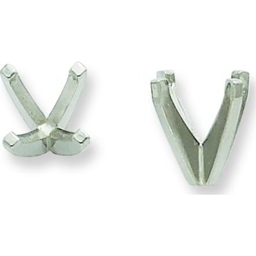 14K White Gold Tru-Seat 4 Prong Princess Setting 3.5mm | Michaels