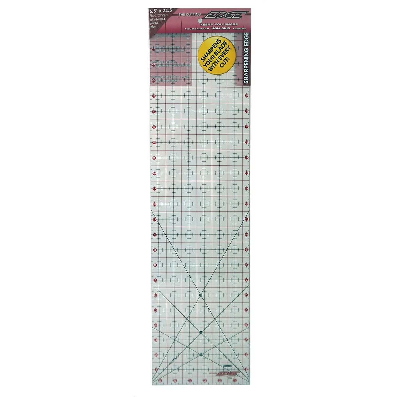 The Cutting EDGE 6.5″ x 24.5″ Frosted Ruler | Michaels