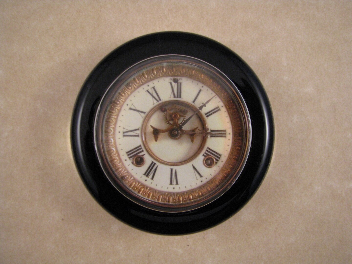 Antique Clock Face, Clock Paperweight, Ivory Clock, Glass Paperweight ...