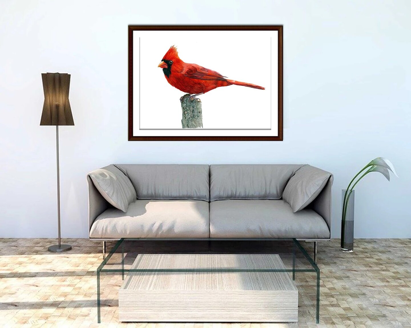 Cardinal Watercolor Print Red Cardinal Bird Art Print Cardinal Painting ...