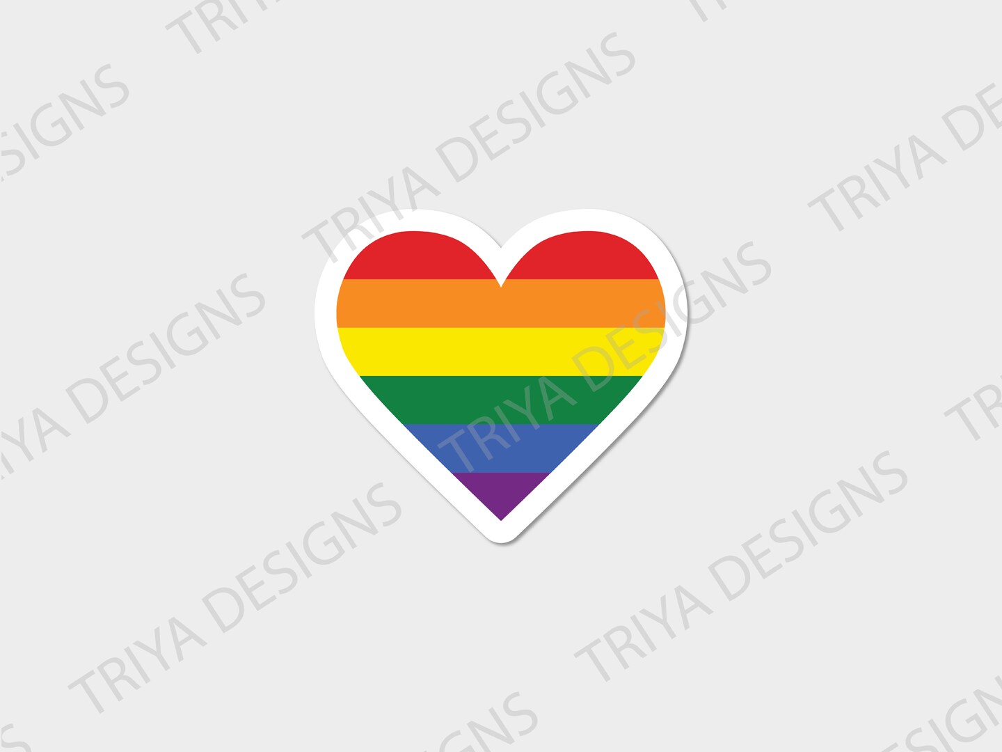 Rainbow Heart Sticker | Gay Pride Sticker, Rainbow Love Sticker for ...