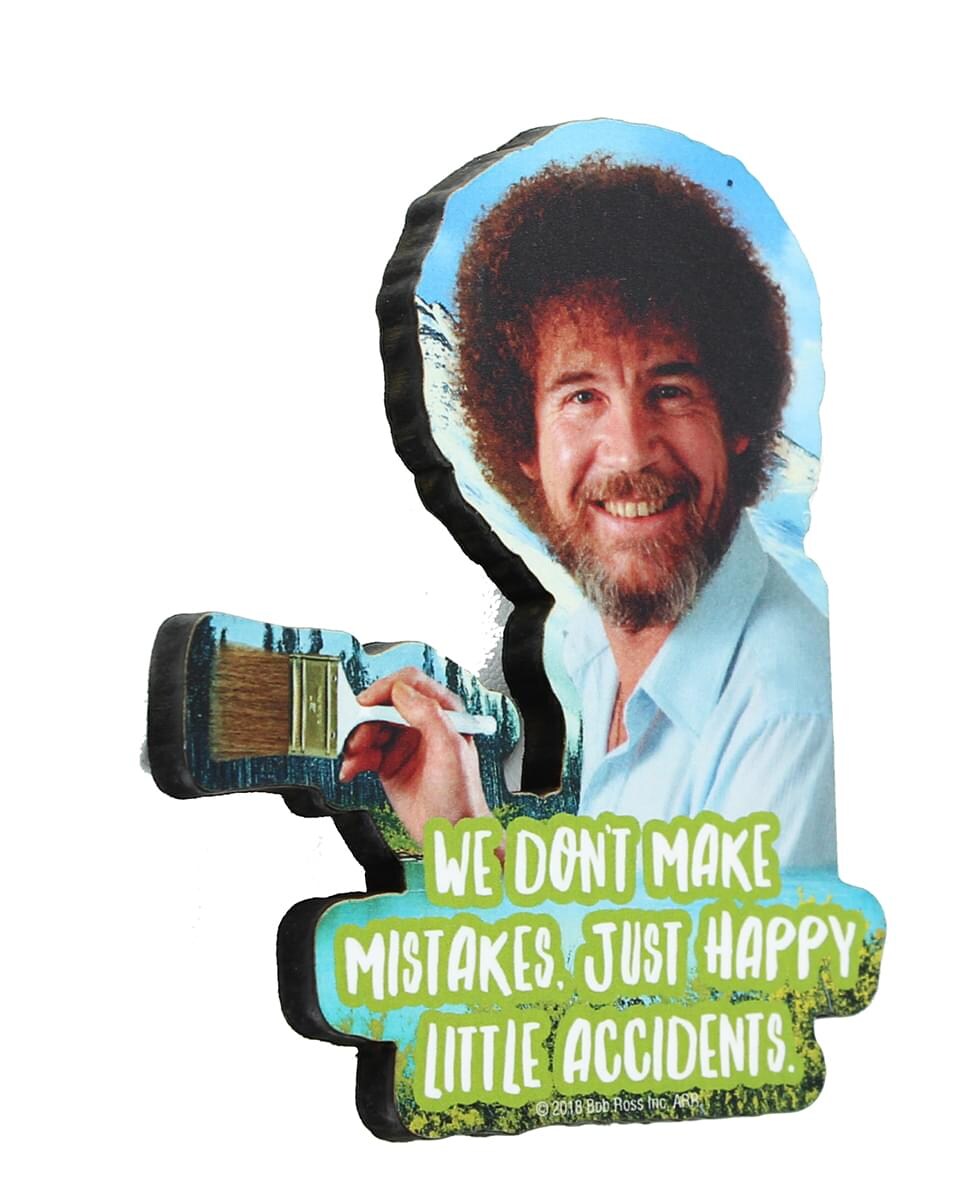 Bob Ross 3" Funky Chunky Magnet: Happy Little Accidents | Michaels