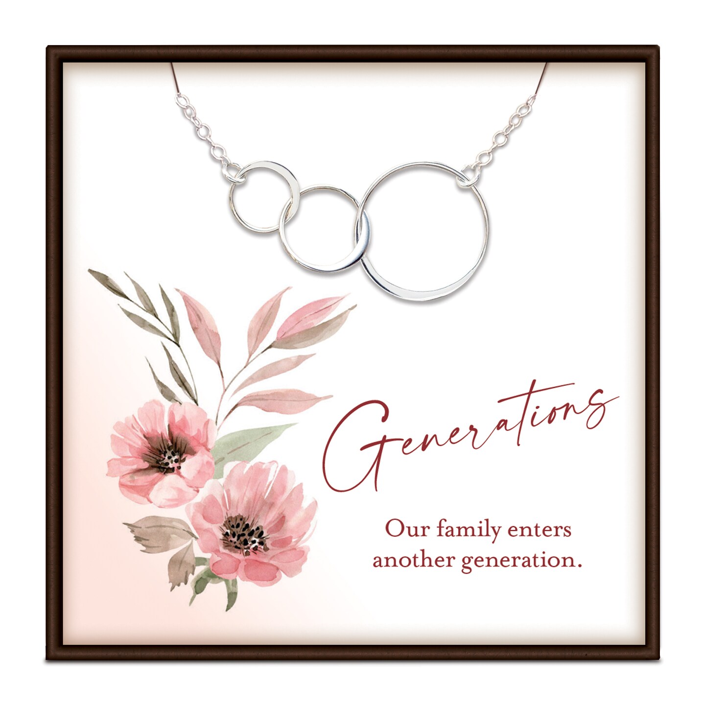 New baby announcement for grandparents Generations necklace for grandma ...