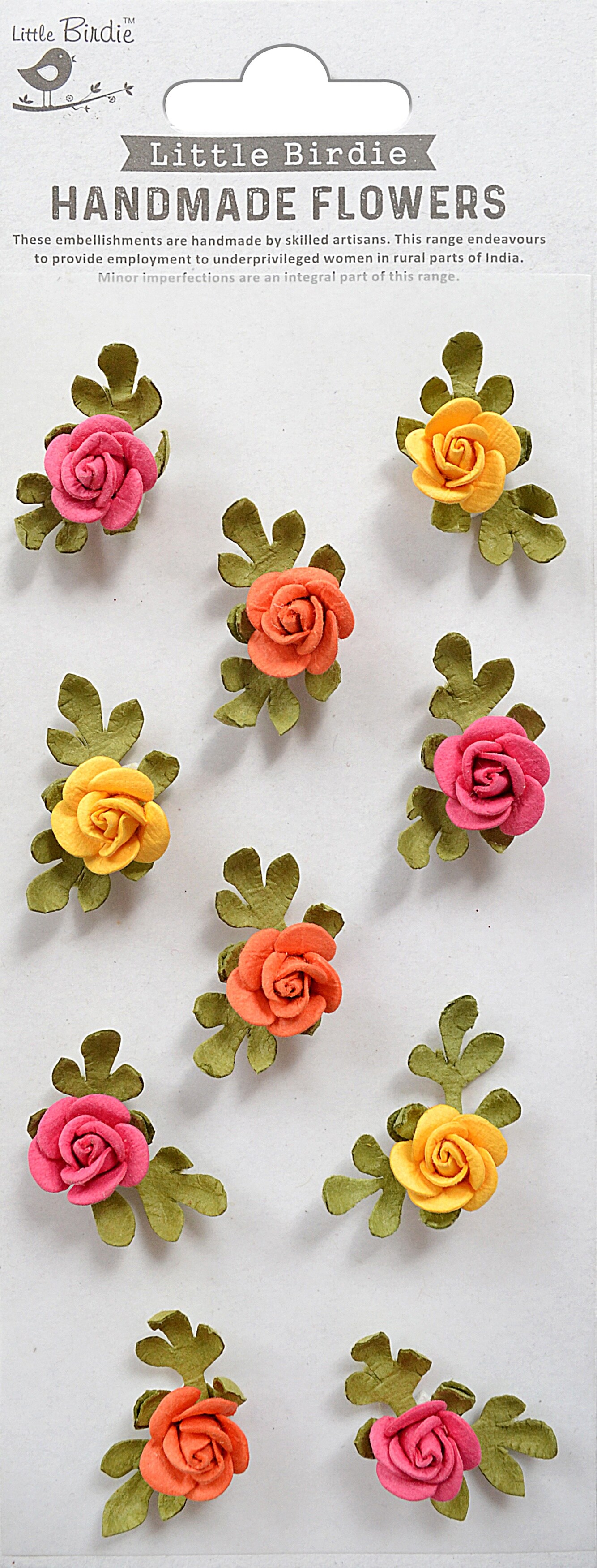 Little Birdie Petite Rose Paper Flowers 10/Pkg | Michaels