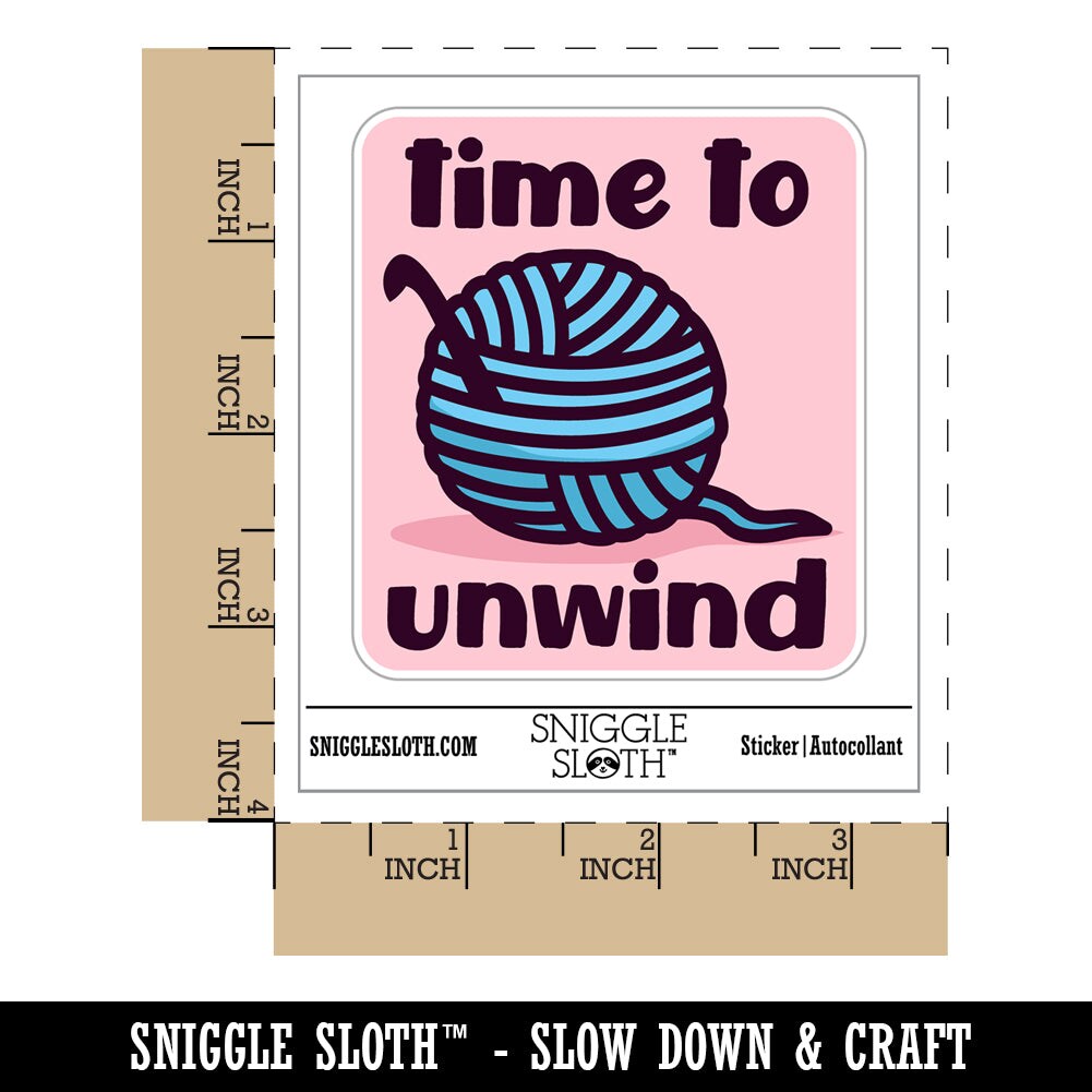 Time to Unwind Crocheting Waterproof Vinyl Phone Tablet Laptop Water ...