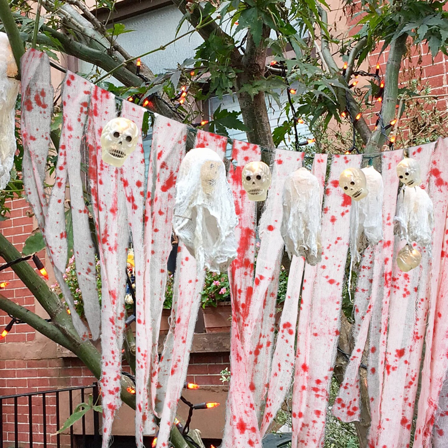 82 ft Halloween Creepy Blood Cloth-Scary Creepy Cloth with Bloody ...