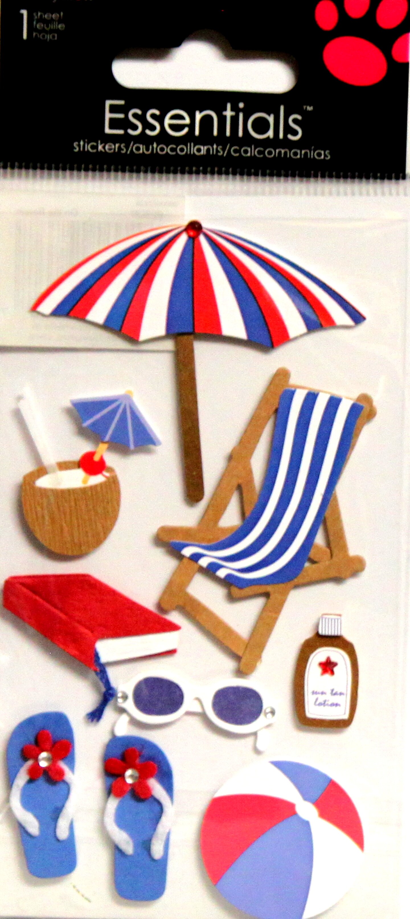 SandyLion Essentials On The Beach Dimensional Stickers | Michaels