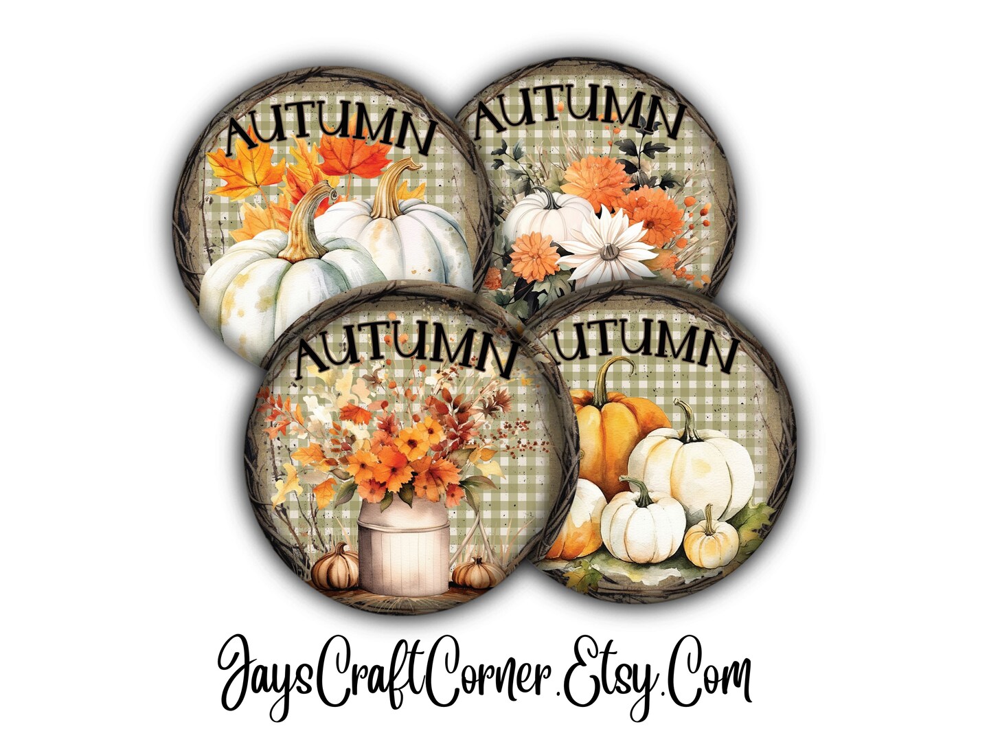 Set of 4 Autumn Coasters - Fall Coaster Gift Set for her - Personalized ...