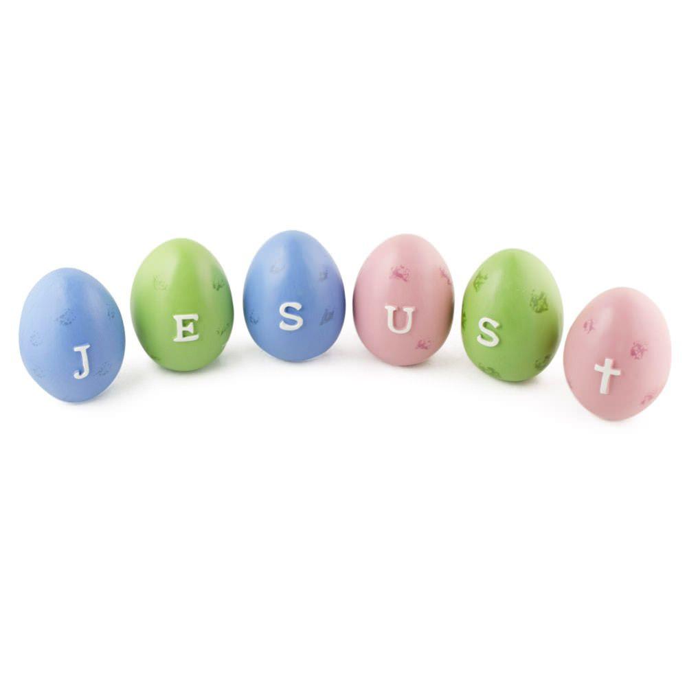 Set of 6 "Jesus" Easter Egg Set 3 Inches | Michaels