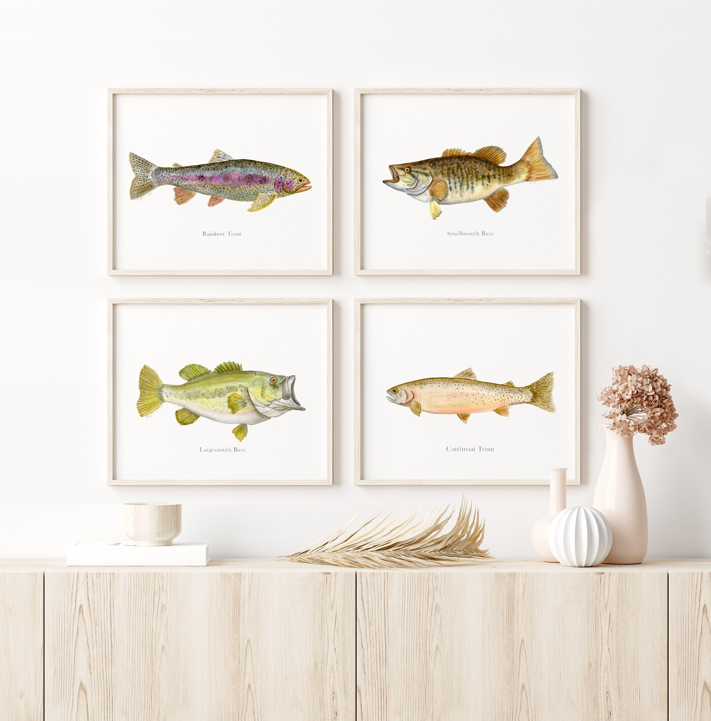 Lake Fish Prints - Set of 4 | MakerPlace by Michaels