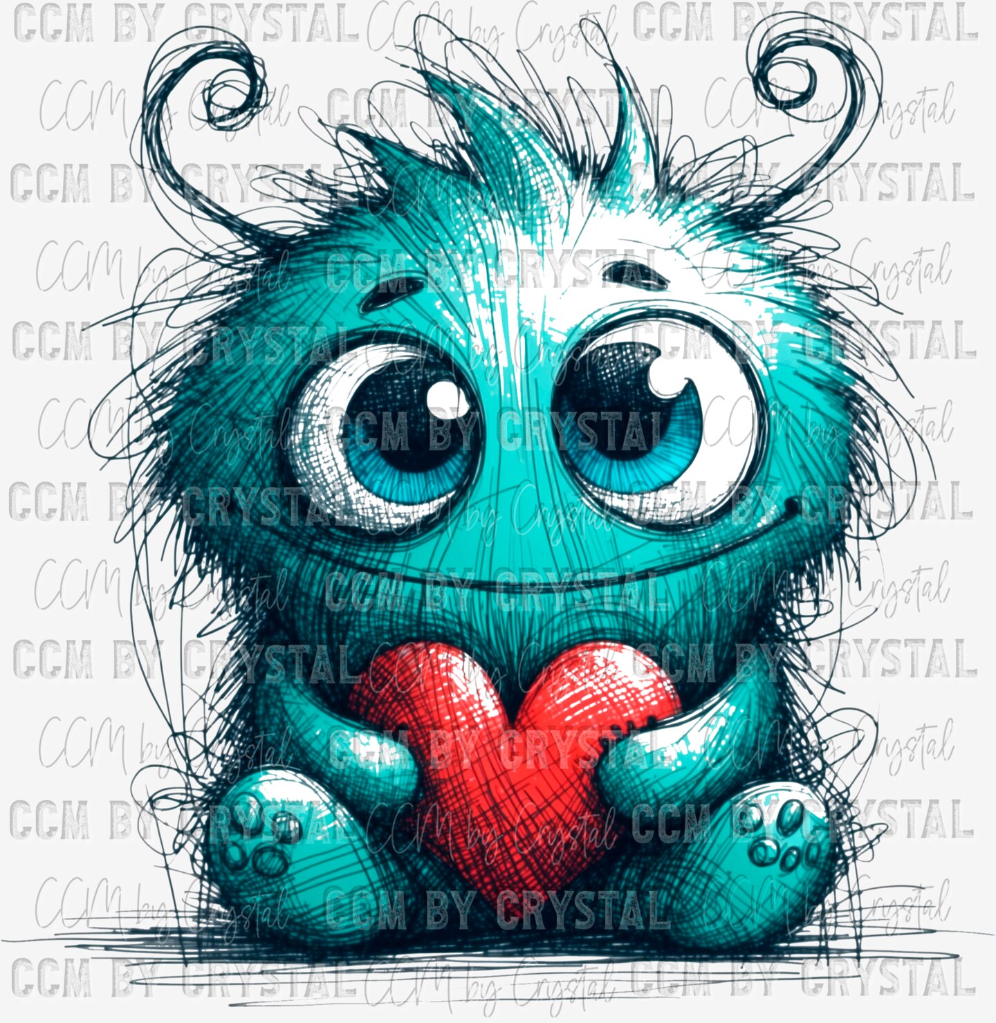 Monster Valentines Day Ready to Press Transfer DTF Transfer Sublimation ...