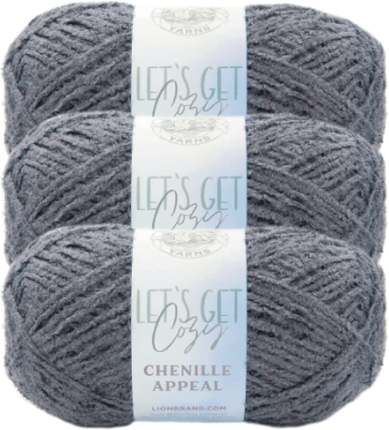(Pack of 3) Lion Brand Let's Get Cozy: Chenille Appeal Yarn-Storm Front | Michaels