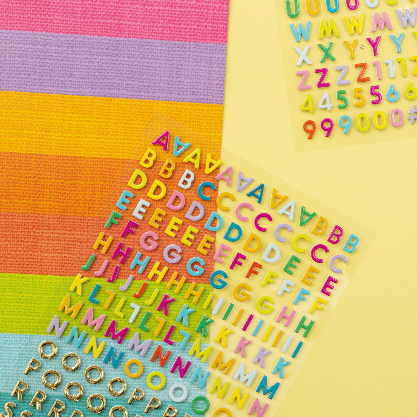 Paige Evans Splendid Thickers Stickers 494/Pkg-Alphabet W/Gold Foil ...