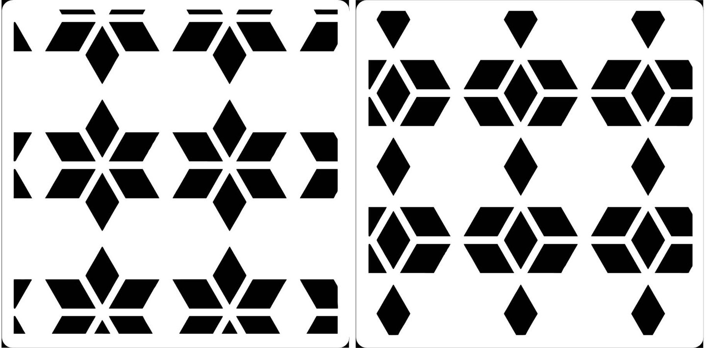 Maker Forte Stepped Cubes Add On Stencil By Hedgehog Hollow-Flurry Of ...