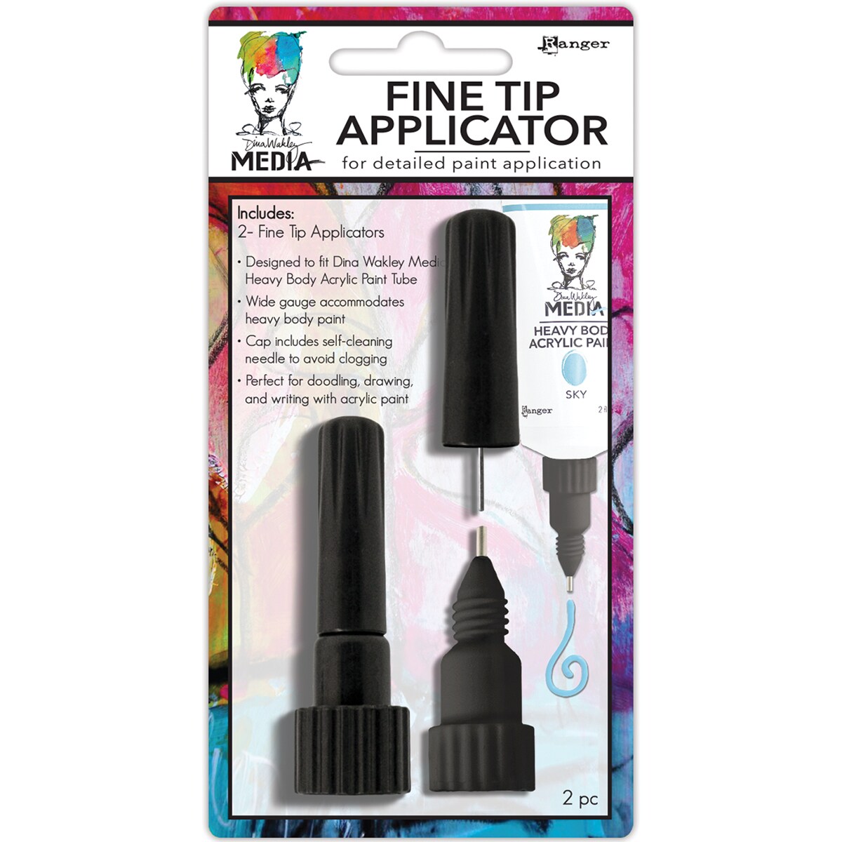 Dina Wakley Media Fine Tip Applicators-2/Pkg | Michaels