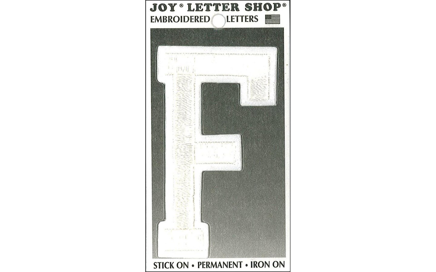 Joy Applique Letter Iron On Varsity 3" White F | Michaels