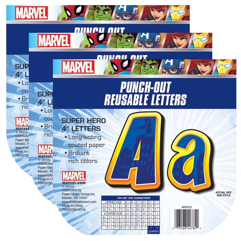 Marvel™ Super Hero Adventure Deco Letters, 223 Per Pack, 3 Packs | Michaels
