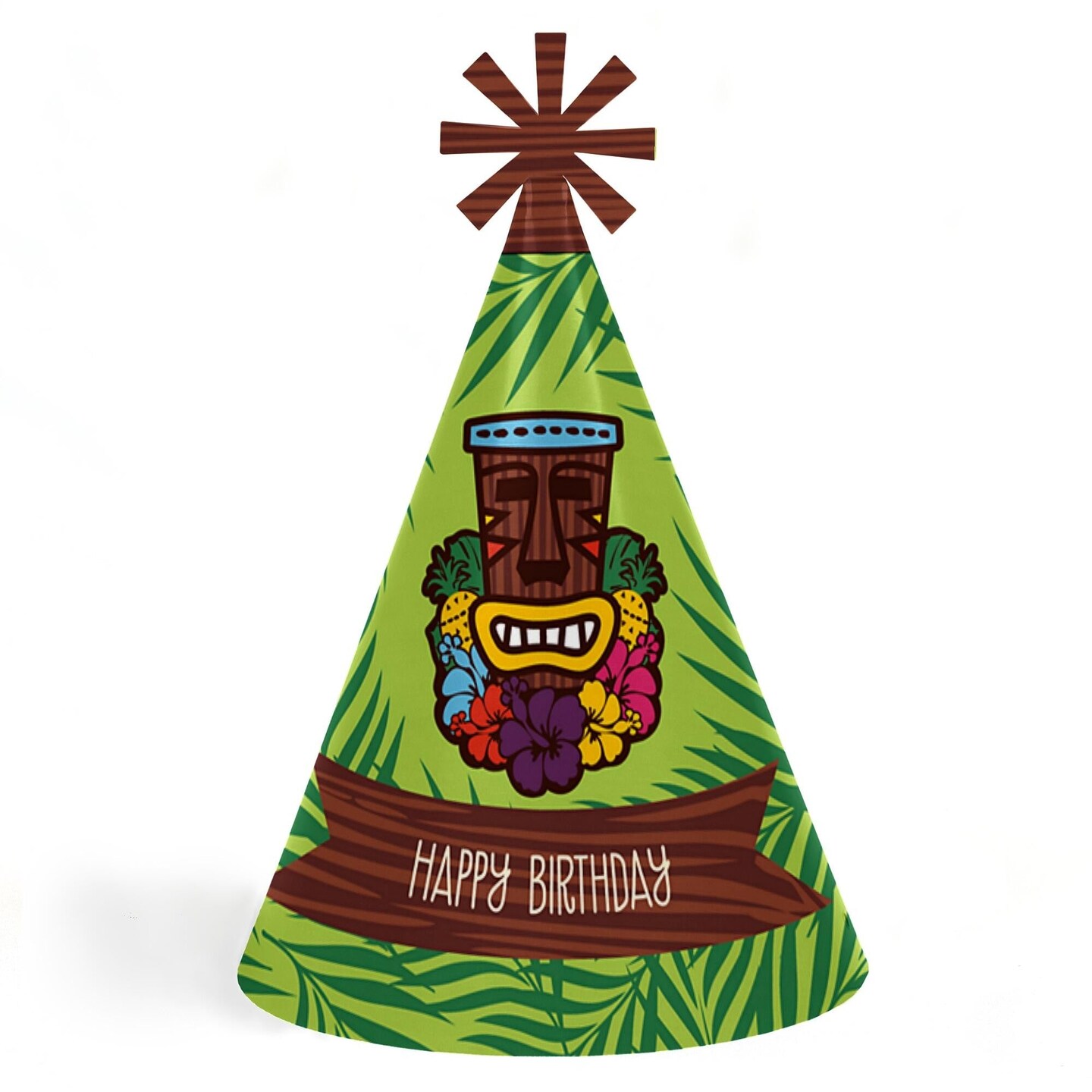 Big Dot of Happiness Tiki Luau - Cone Tropical Hawaiian Summer Happy ...
