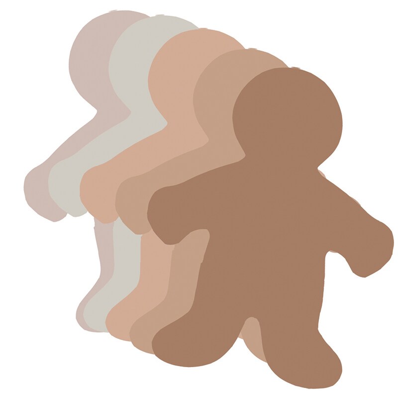 Multicultural Colors People Shape Cut-Outs, 6" Big Kids, Pack of 24 ...