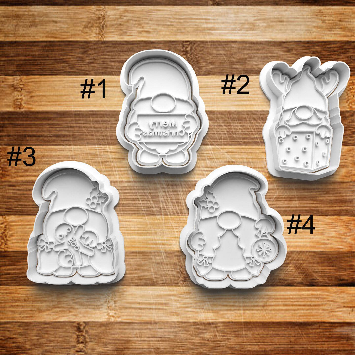 Christmas Gnome Cookie Cutter | Cookie Stamp | Cookie Embosser | Cookie ...