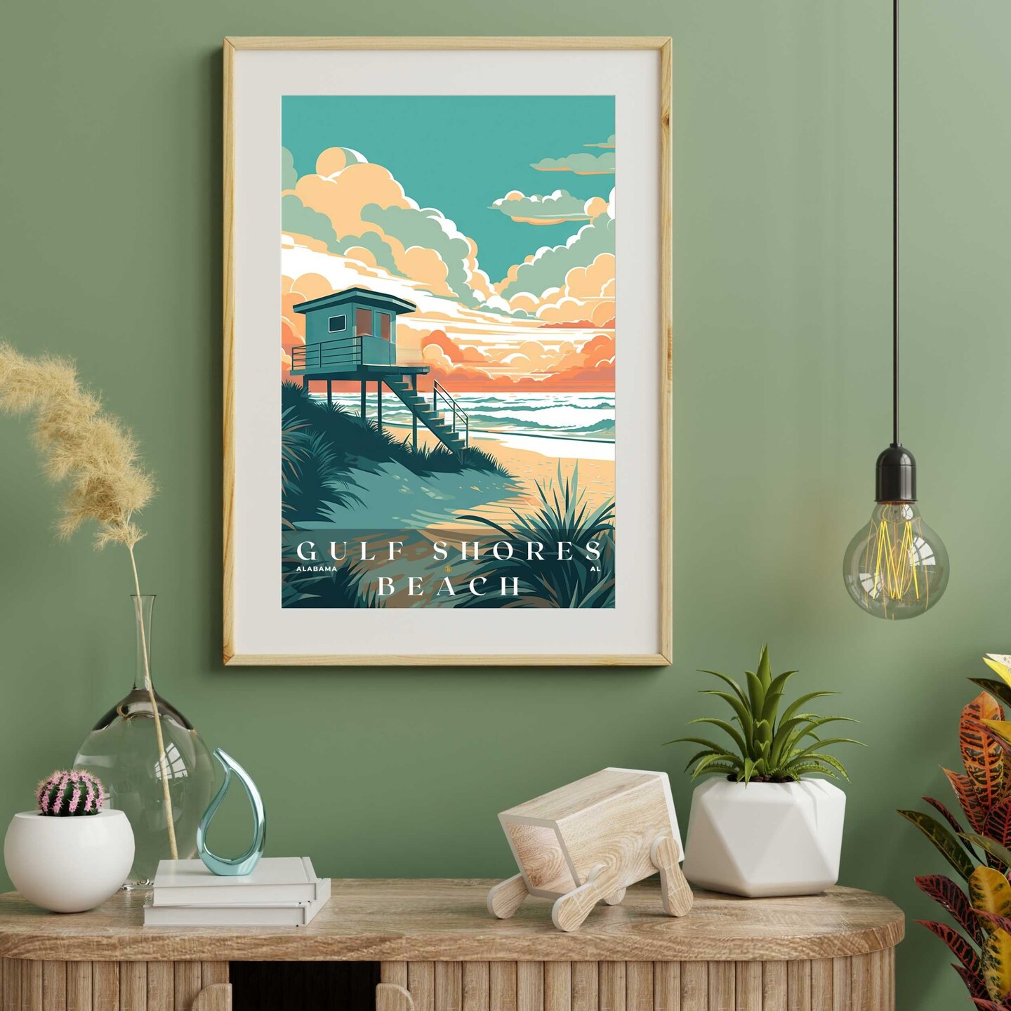Gulf Shores Beach Poster, Travel Art, Office Poster, Home Decor ...