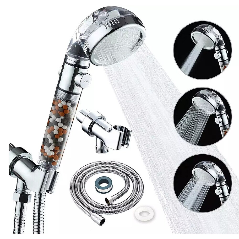Kitcheniva Powerful High-Pressure Turbo Shower Head With 5 FT Hose ...