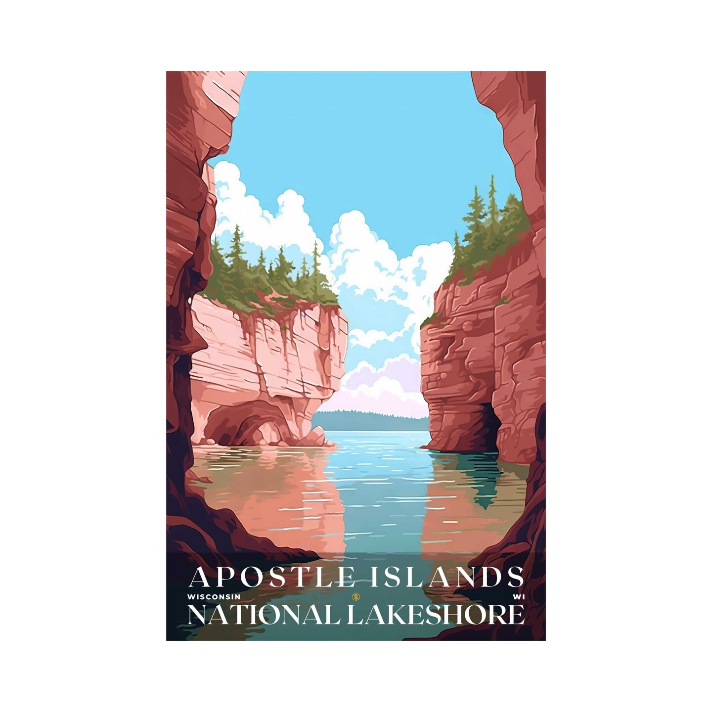 Apostle Islands National Lakeshore Poster, Travel Art, Office Poster ...