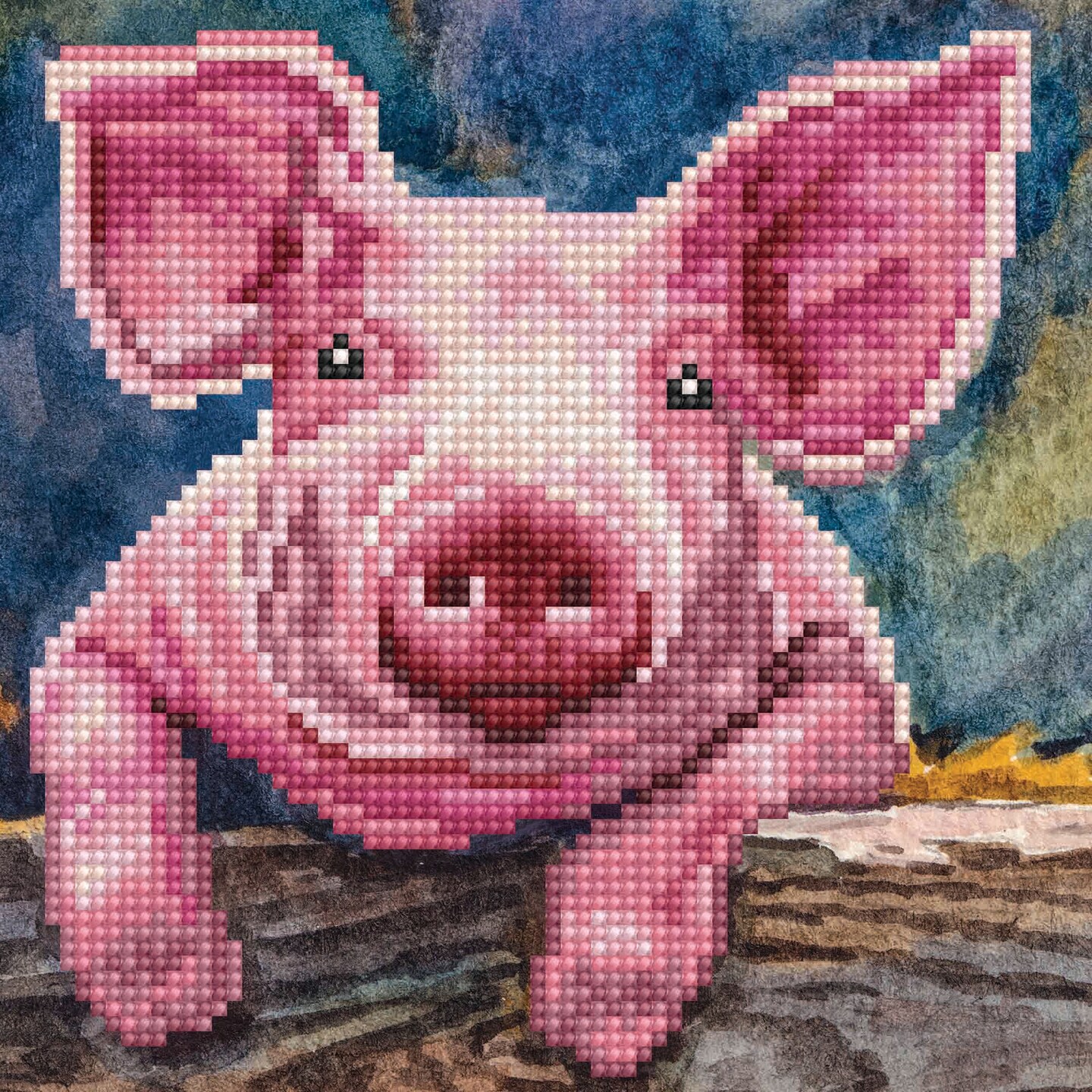 DIAMOND ART BY LEISURE ARTS Piglet, 8"x8", Beginner Diamond Painting ...
