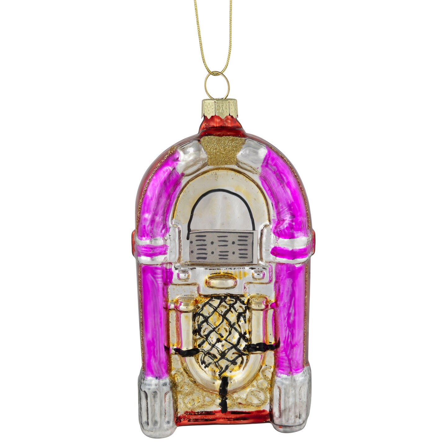 Northlight 5" Pink Retro Juke Box Glass Christmas Ornament | Michaels