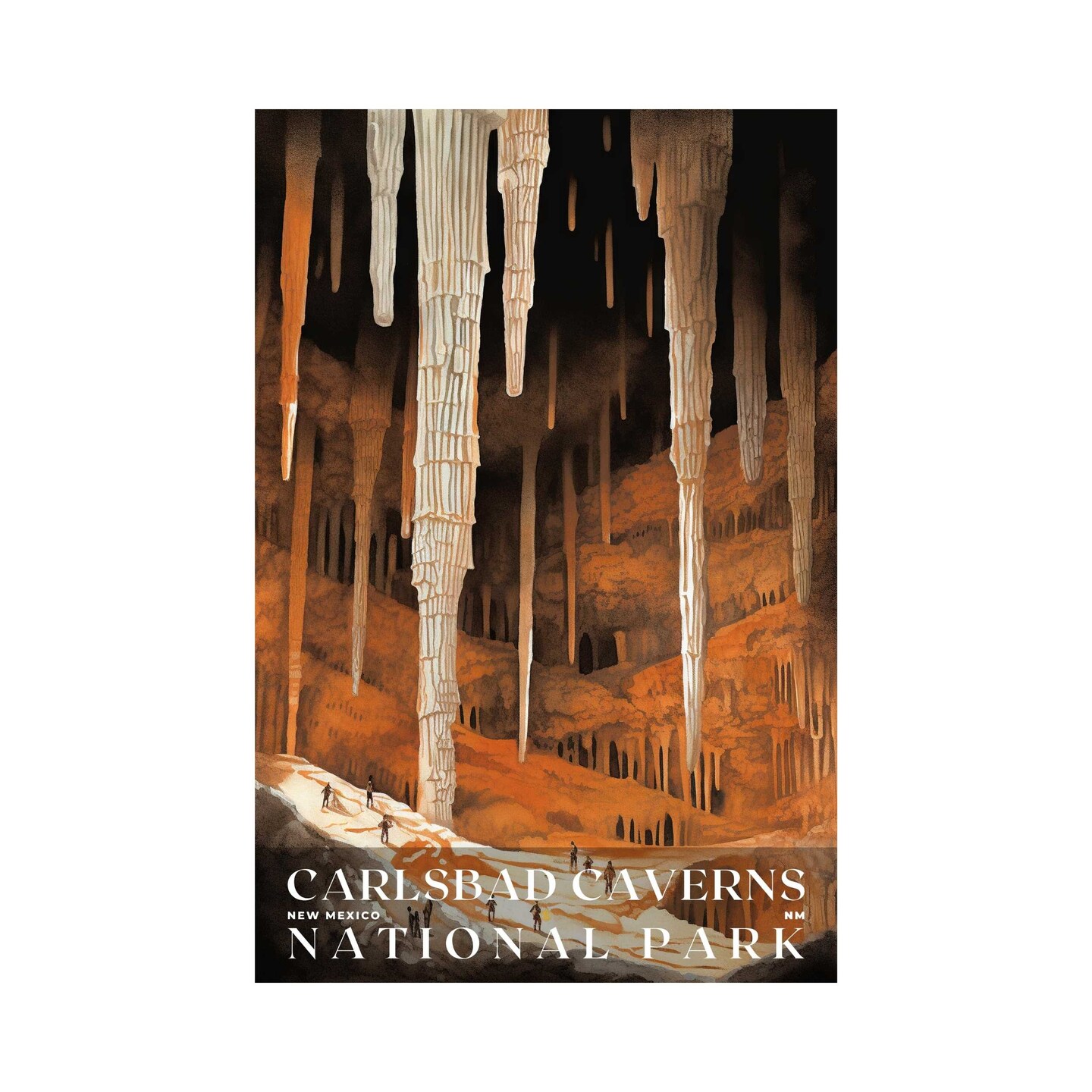 Carlsbad Caverns National Park Poster, Travel Art, Office Poster, Home ...