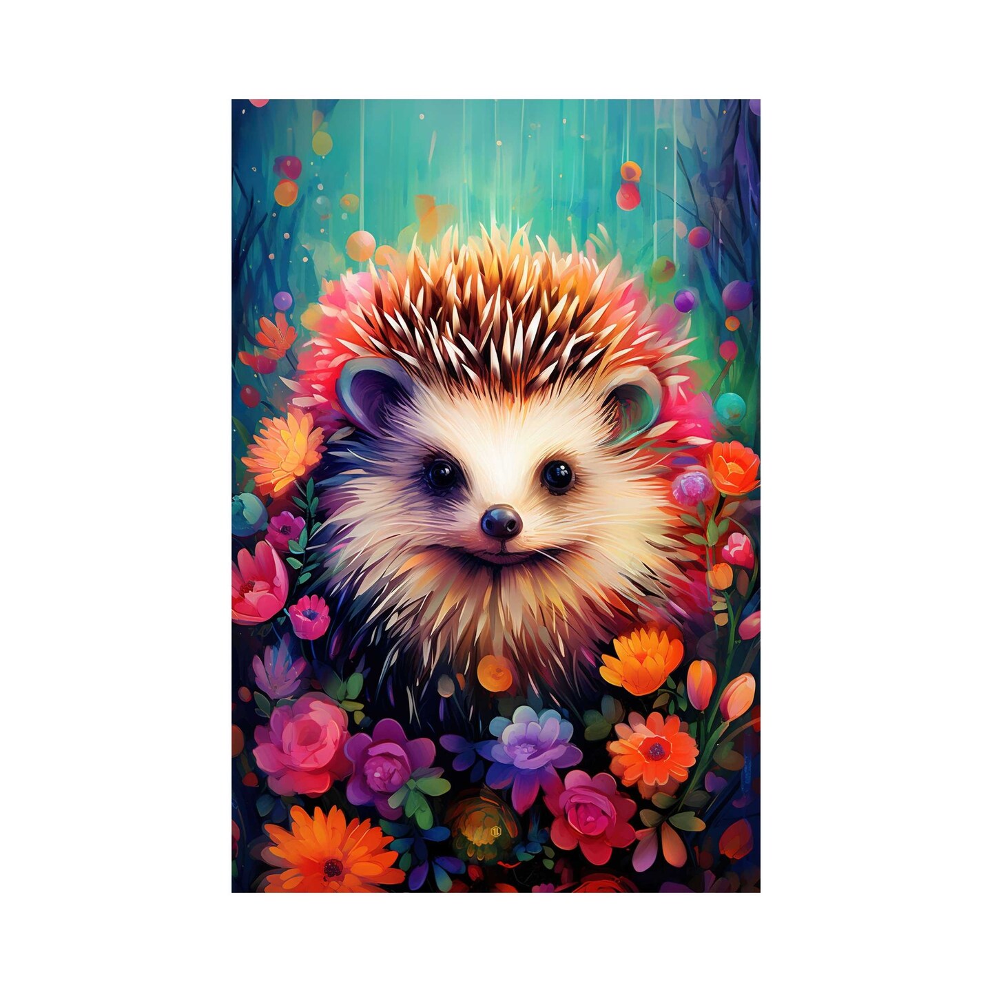Hedgehog Poster, Animal Print, Office Poster, Home Decor | S1 ...