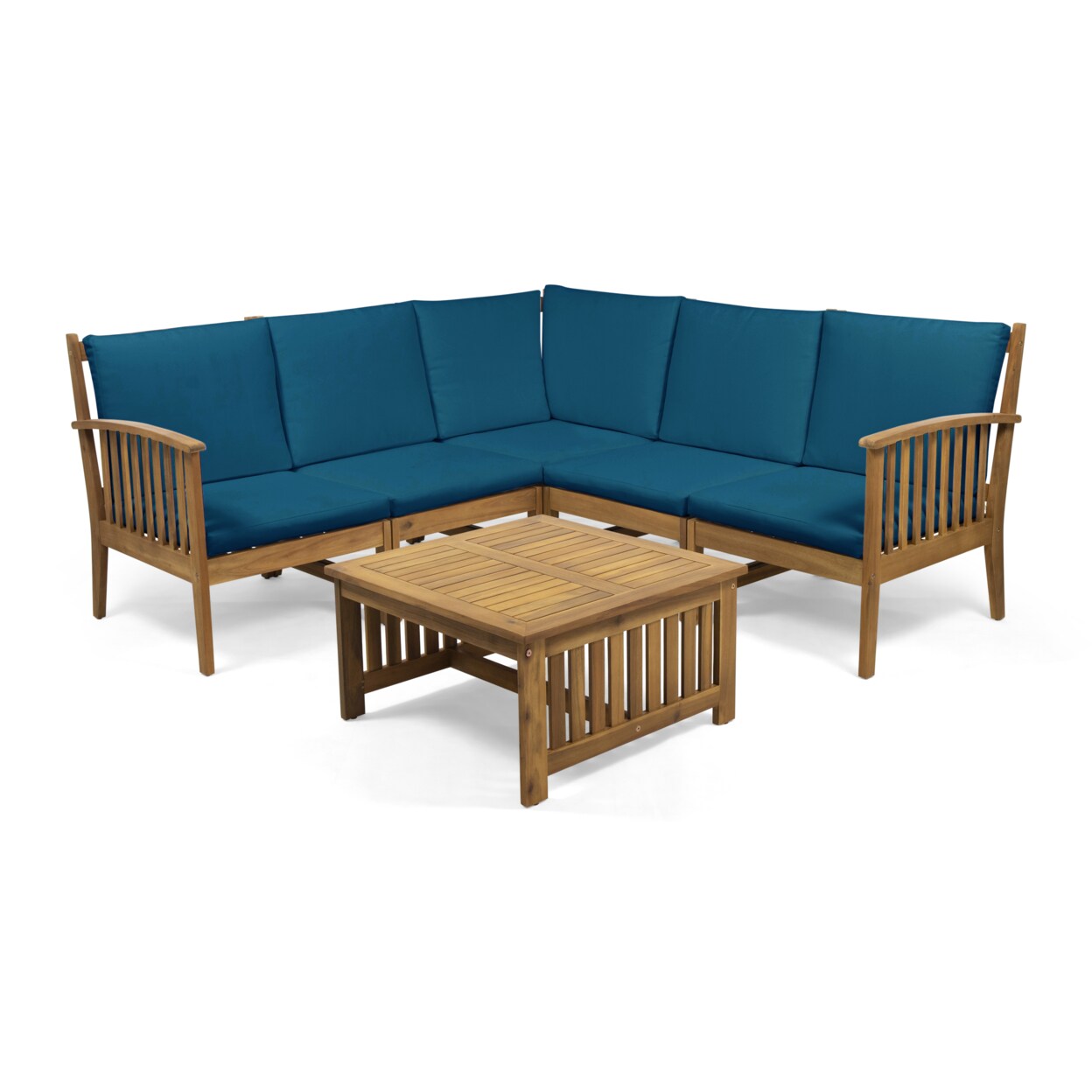 GDFStudio Maud Outdoor 5 Seater Acacia Wood Sofa Sectional Set | Michaels