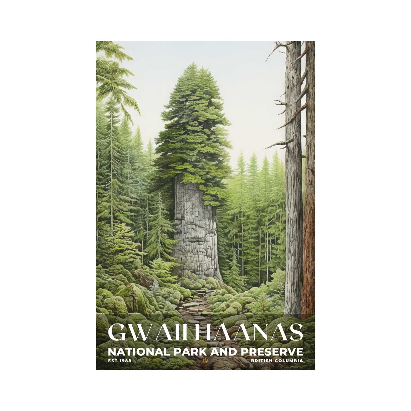 Gwaii Haanas National Park Reserve Poster, Travel Print, Office Poster ...