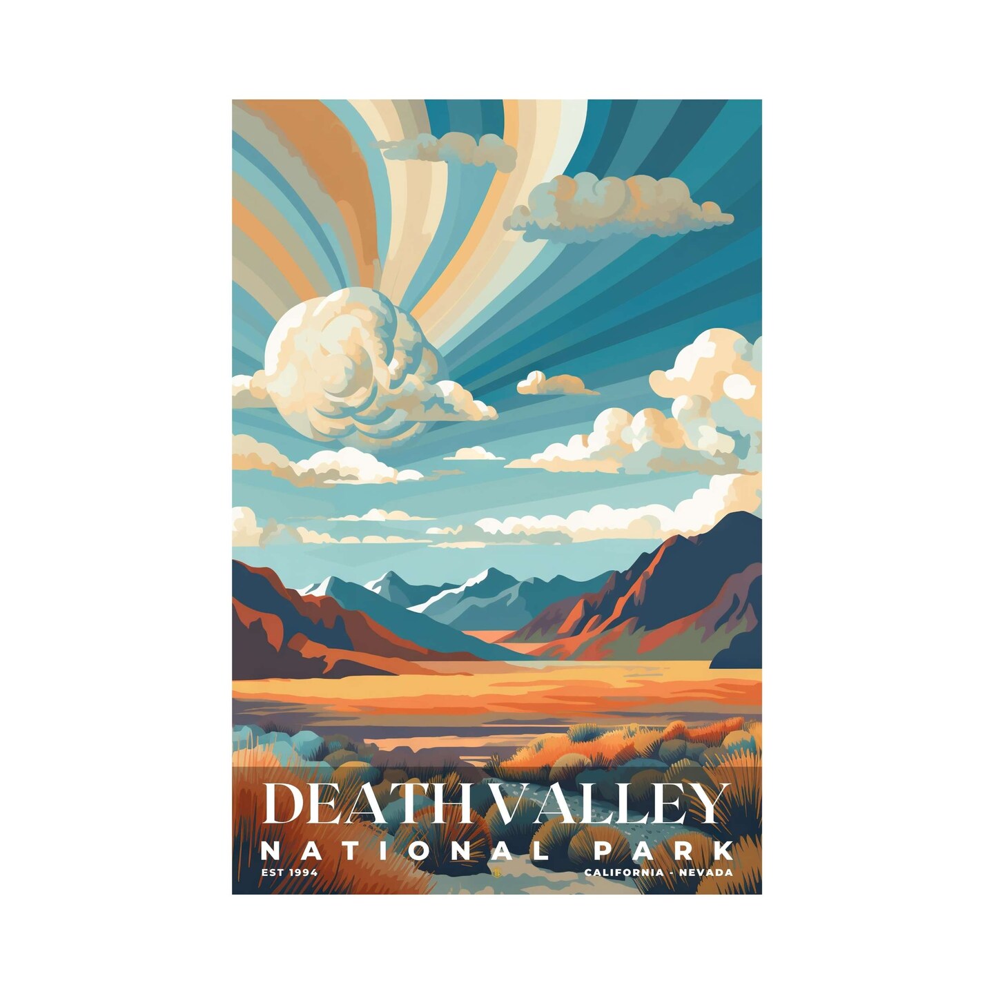 Death Valley National Park Poster, Travel Art, Office Poster, Home ...