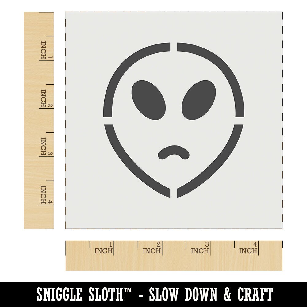 Sad Alien Emoticon Wall Cookie DIY Craft Reusable Stencil | Michaels