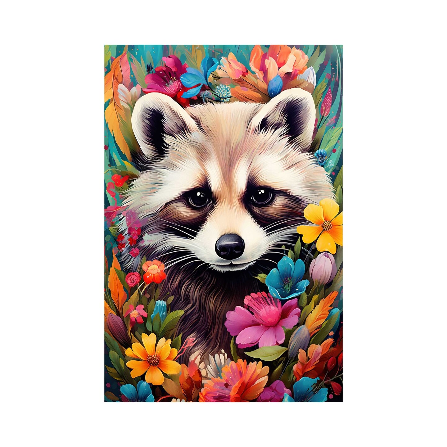 Raccoon Poster, Animal Print, Office Poster, Home Decor | S1 ...