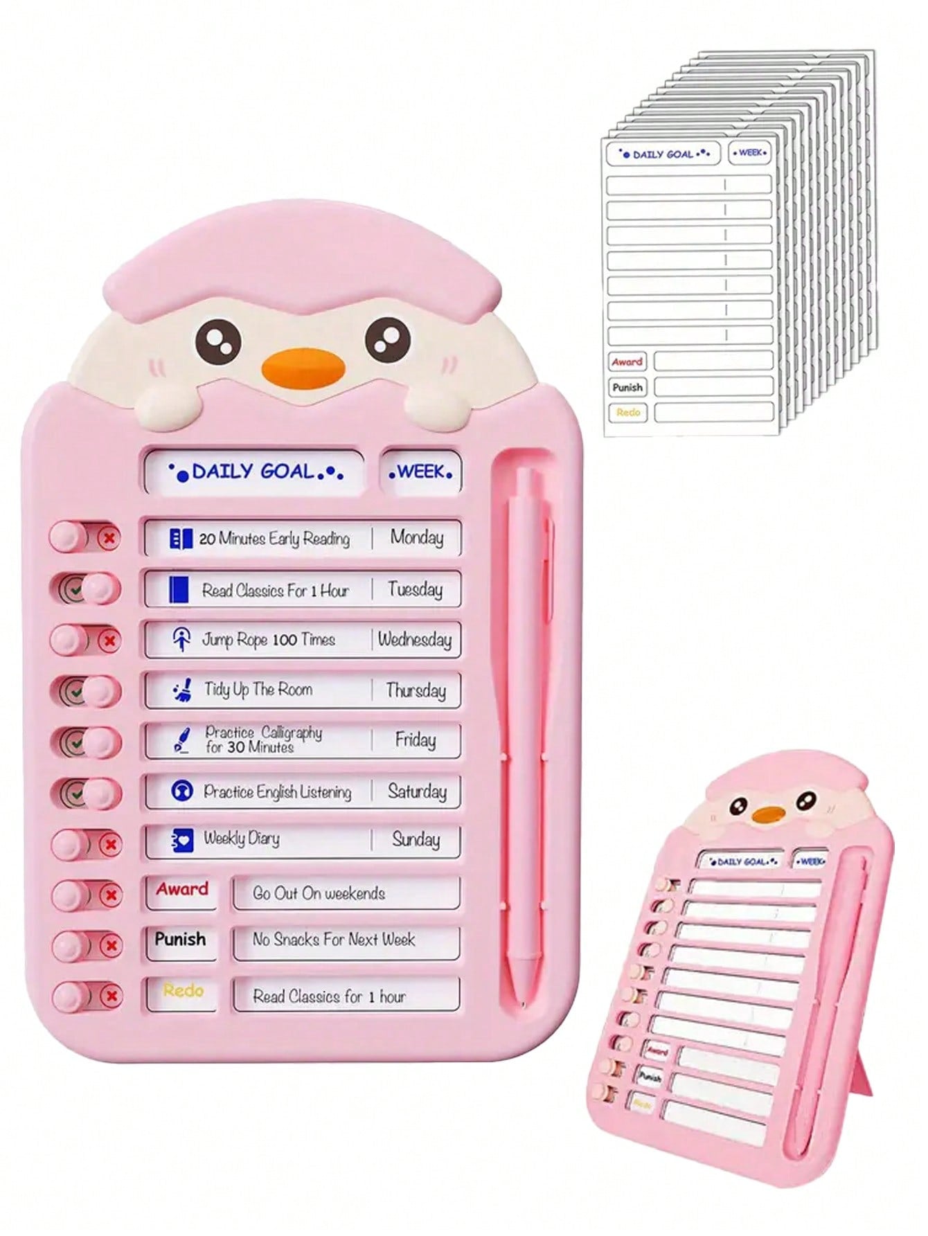 Daily Task Planning Board Students Self-Discipline Punch Card Device ...
