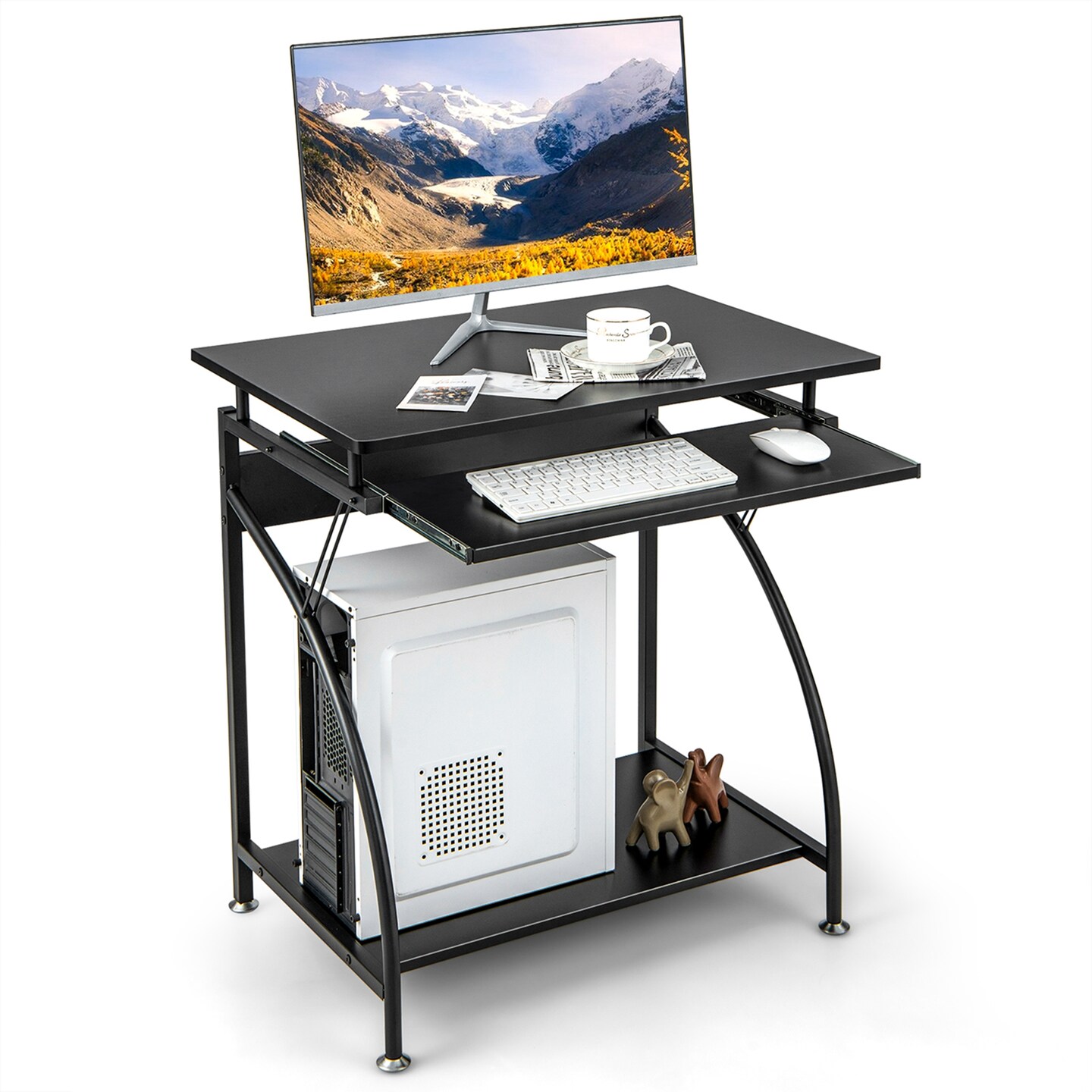 Costway 27.5 Laptop Table Computer Desk for Small Spaces with Pull out Keyboard Tray Michaels