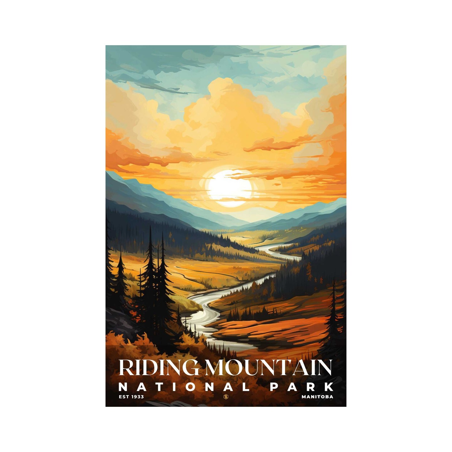 Riding Mountain National Park Poster, Travel Print, Office Poster, Home ...