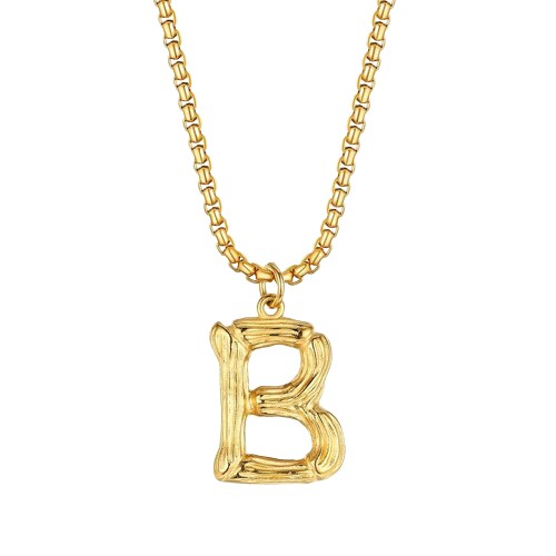 Stainless Steel Initial Letter B Chain Necklace | Michaels