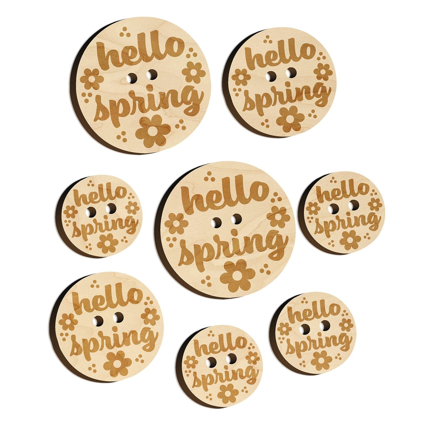 Hello Spring Wood Buttons for Sewing Knitting Crochet DIY Craft | Michaels
