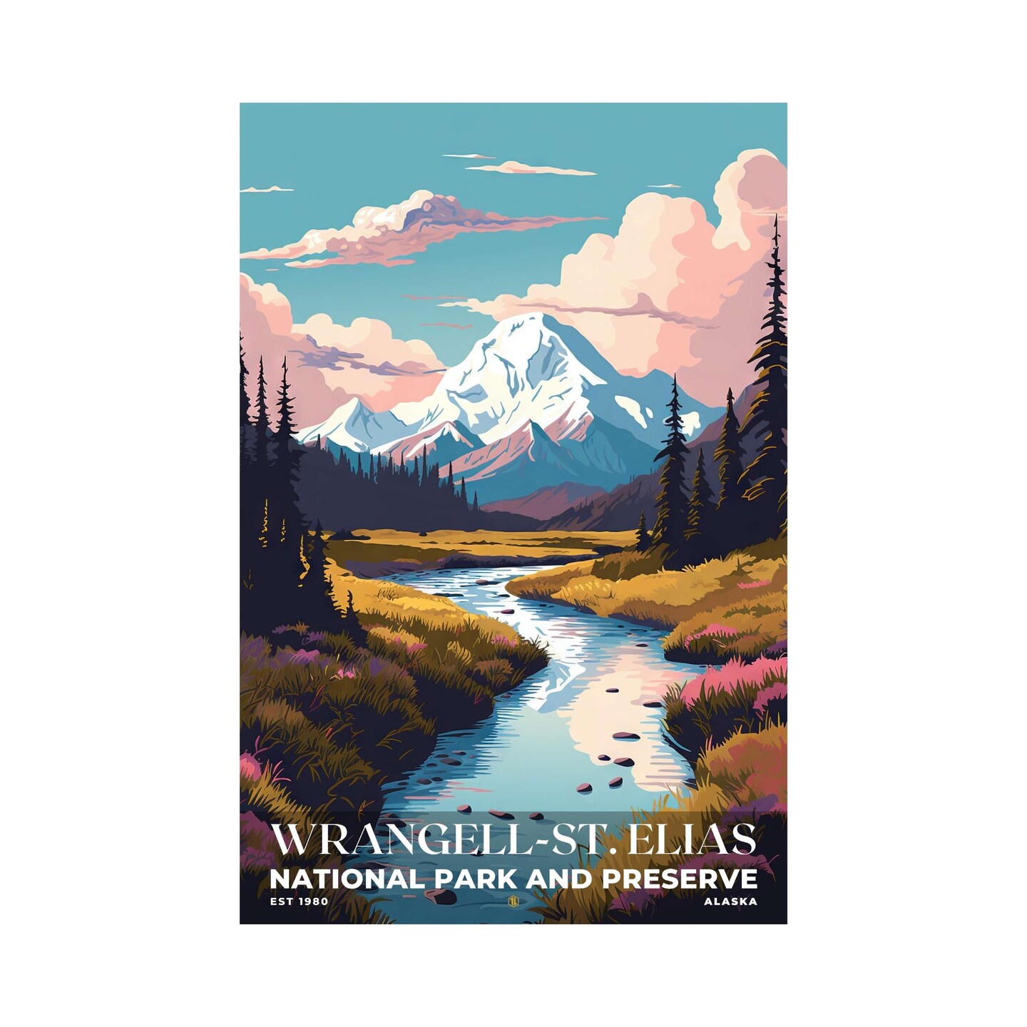 Wrangell-St. Elias National Park and Preserve Poster, Travel Art ...
