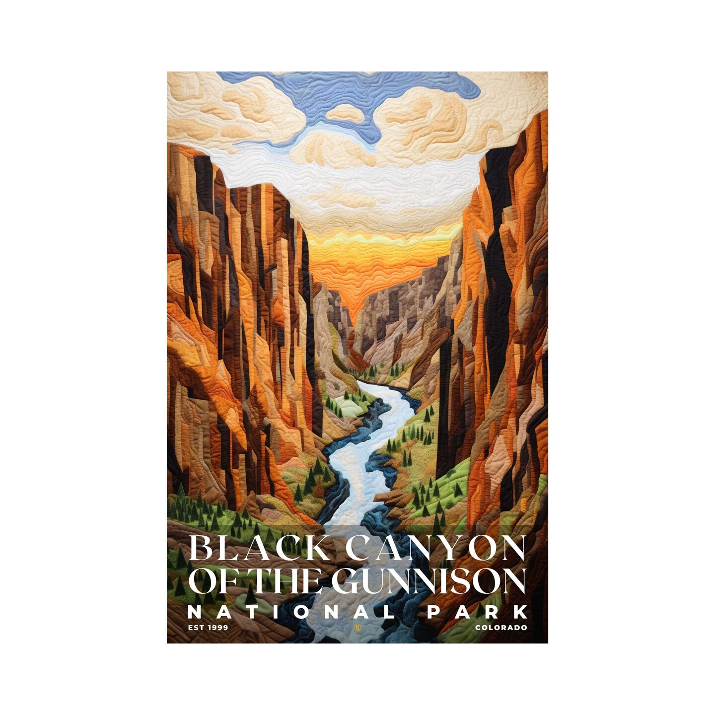 Black Canyon of the Gunnison National Park Poster, Travel Art, Office ...