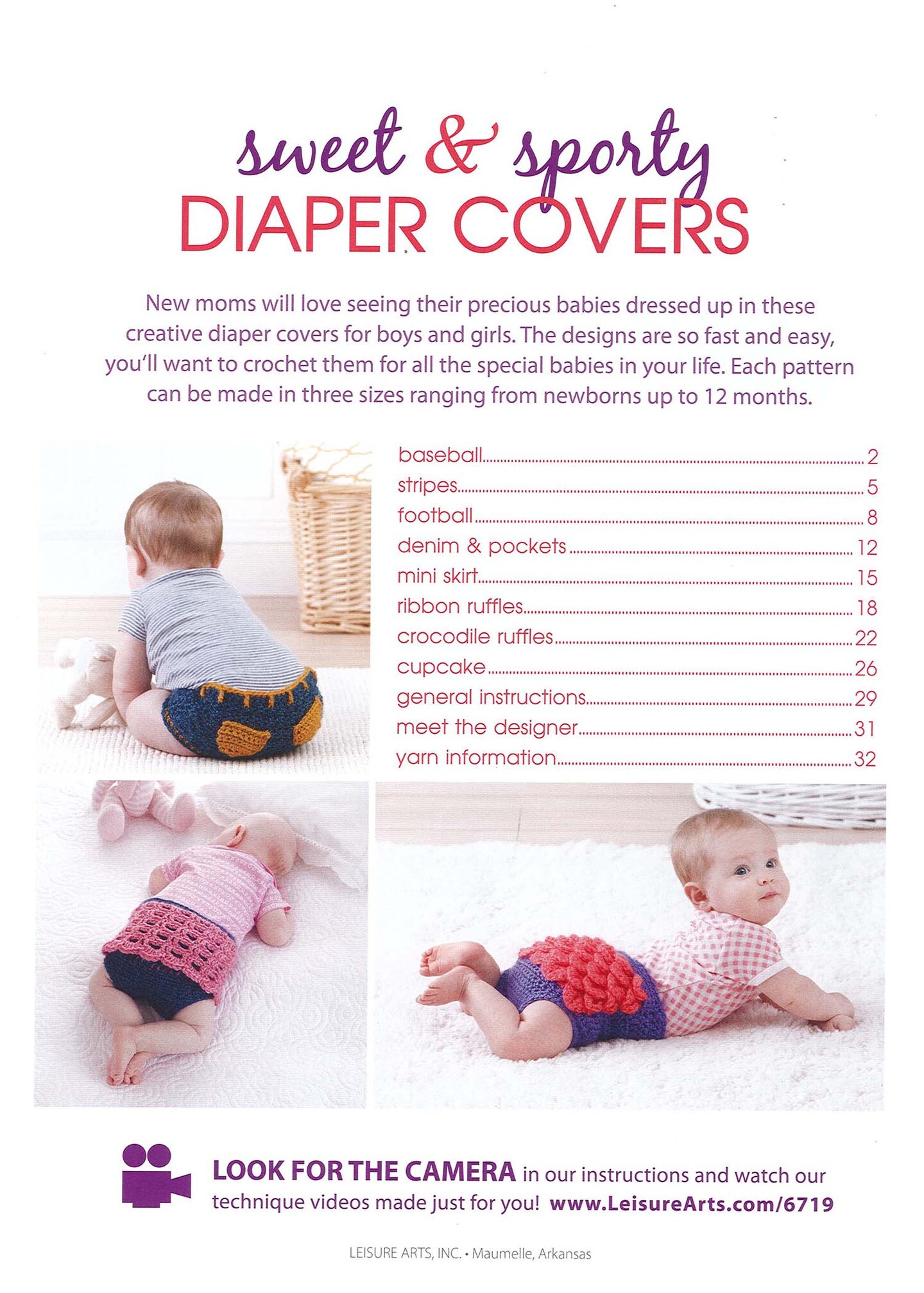 Leisure Arts SweetandSporty Diaper Covers Crochet Book | Michaels
