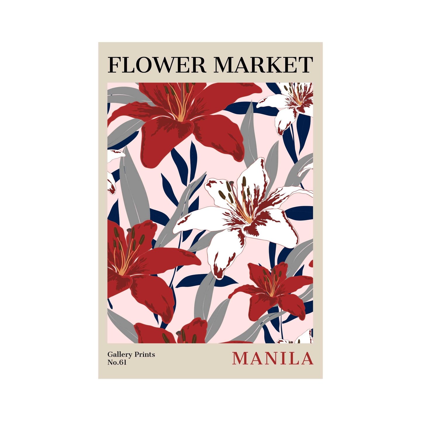 Manila Flower Market Poster, Flower Market Print, Office Poster, Home ...