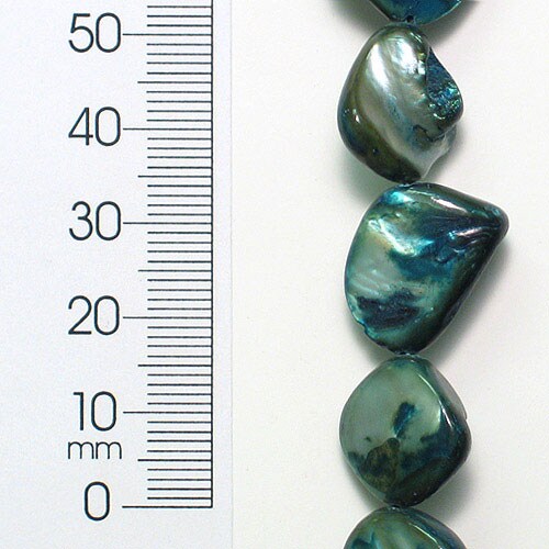 6 Packs of Tinted Shell Chunk Blue 2x8" Strand | Michaels