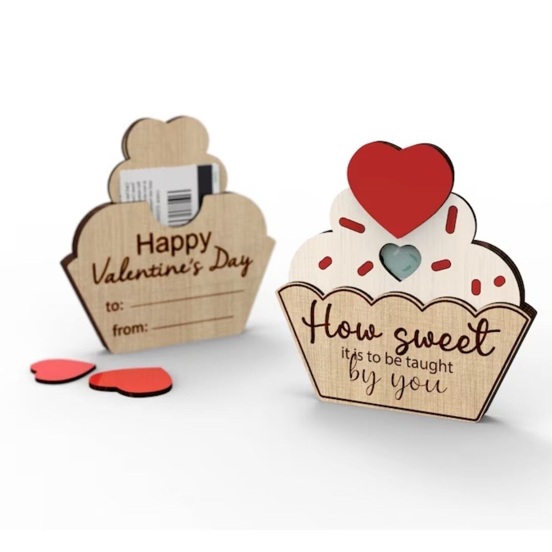 Wood Happy Valentine's Day Gift Card Holder Present Box Thank You I ...